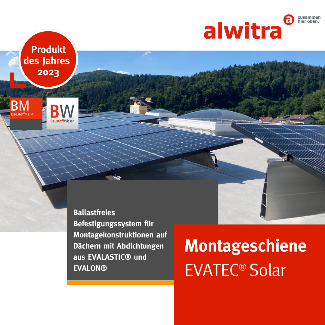 alwitra Montageschiene EVATEC® Solar 450 bauaufsichtlich zugelassen